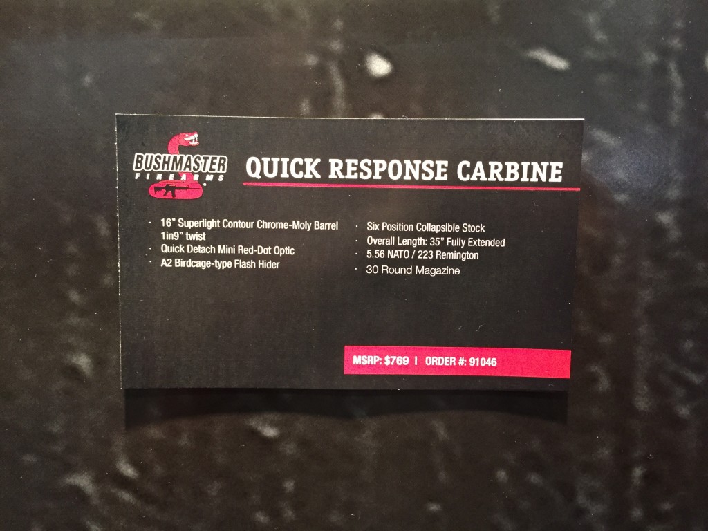 Bushmaster Quick Response Carbine - Gun Nuts Media